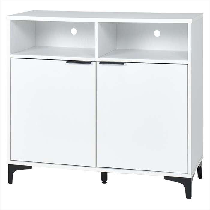 SEARCH WORD：キャビネット 扉収納 収納家具 収納 大容量 家具 インテリア リビング キッチン ダイニング 新生活 模様替え 引越 商品概要：木目調の本体とアイアンの脚部のコンビがおしゃれなキャビネット。すぐに取りたいものを置け...