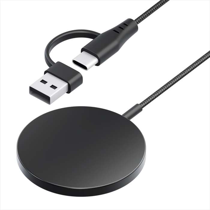 SEARCH WORD：ワイヤレス充電器 マグネット式 ワイヤレス充電器 USB Type-A&C 2m/ブラック 商品概要：「PG-MG20CA01BK」は、マグネットでピタッ！と充電が可能なマグネット式ワイヤレス充電器 USB Type...