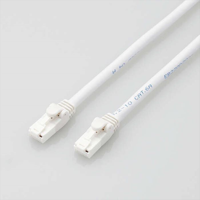 SEARCH WORD：LANケーブル カテゴリー6A 10m ホワイト スタンダード 超高速 10GBASE-T対応 ツメ折れ防止商品概要：ツメ折れ防止プロテクタと屈曲に対する耐久性が高い新素材コネクタを採用したダブル構造で、通常の使用環...