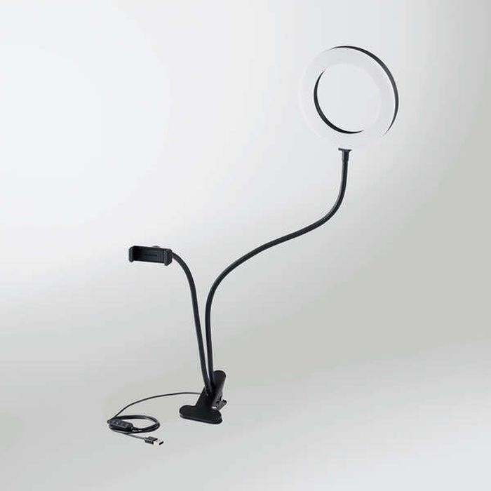 SEARCH WORD：LED リング ライト LEDライト LEDリングライト 照明器具 直径16cm クリップスタンド付 フレキシブルアーム 動画 撮影 配信 オンライン会議 テレワーク オンライン学習 オンライン授業 テレ学習 オンラ...