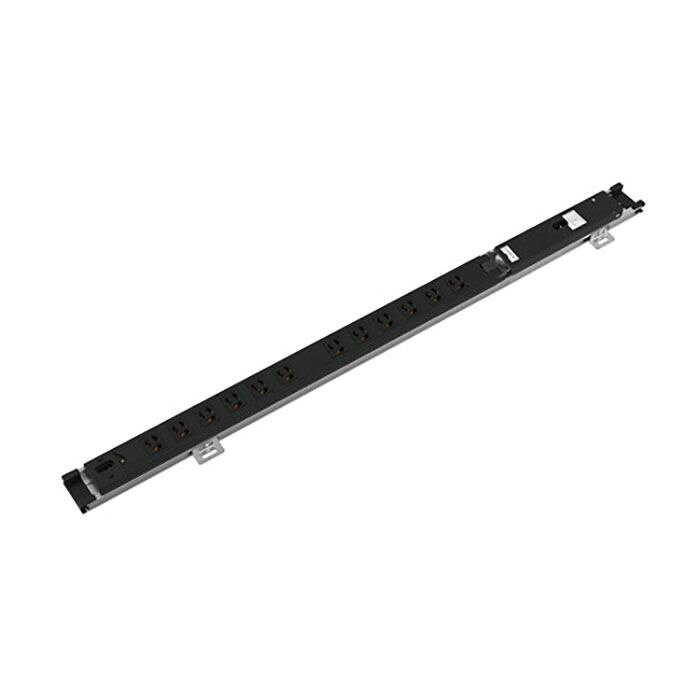 SEARCH WORD：19インチ サーバーラック用 コンセント 19インチサーバーラック用コンセント 15A 3P抜け止め 12個口 ケーブル長3m サーキットプロテクタ付 電源タップ コンセントタップ 黒 ブラック black 会社 オ...