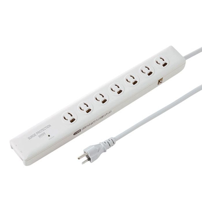 SEARCH WORD：タップ 電源 コンセント 雷ガード 電源タップ コンセントタップ 雷ガードタップ OAタップ 電源コード 延長コード 自宅 普段使い 会社 オフィス商品概要：落雷により電源線や電話回線に侵入する誘導雷サージから、パソ...
