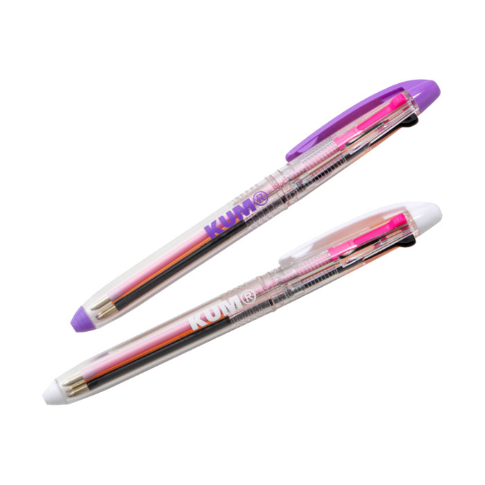 SEARCH WORD：KUM クム ボールペン 3カラー 3色 ブラック ピンク オレンジ ボール径0.5mm レイメイ 藤井 レイメイ藤井 パステル パステルカラー かわいい 人気 SNS商品概要：シンプルなスケルトンデザインがスタイリ...