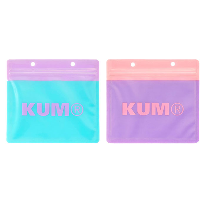 SEARCH WORD：KUM クム ジッパーバッグ レイメイ 藤井 レイメイ藤井 透明 ケース 小物 収納 持ち運び バインダー ポシェット トラベル用品 リップ S Sサイズ パステル パステルカラー かわいい 人気 SNS商品概要：か...