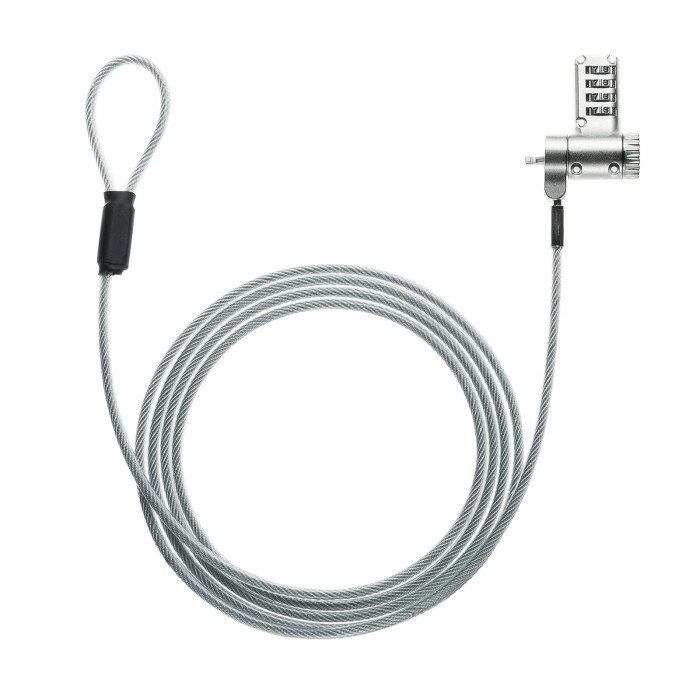 SEARCH WORD：セキュリティワイヤー 4桁ダイヤル錠 盗難 防犯対策 PC パソコン OA機器 スロットマルチ対応 シリンダ 鍵 ロック スロット 取付 オフィス ビジネス 会社 法人 Pマーク プライバシーマーク 商品概要：●標準...