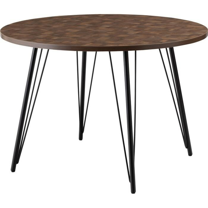 SEARCH WORD：東谷 インテリア 家具 ダイニングテーブル 105×105 高さ72cm 幅105cm 奥行60cm スチール おしゃれ インダストリアル シンプル 丸 円 まる 円卓 ラウンド 正円 ミックス商品概要：温もりのある...