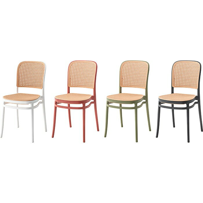 SEARCH WORD：チェア チェアー 椅子 ラタン調 グレイスチェア おしゃれ ガーデン 庭 ポリプロピレン かわいい 北欧 韓国インテリア 積み重ね スタッキング ホワイト 白商品概要：背面と座面にラタン調のデザインを施した、トレンド...