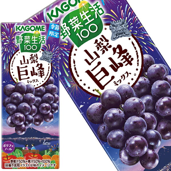 【商品説明】山梨県産巨峰のジューシーで濃厚な甘さの味わいに仕上げた野菜・果実100％ミックスジュース。ポリフェノールを摂ることができ、朝食のおともやリフレッシュしたいときにおすすめです。パッケージには、富士山や遊覧船「白鳥の湖」、伝統工芸品...