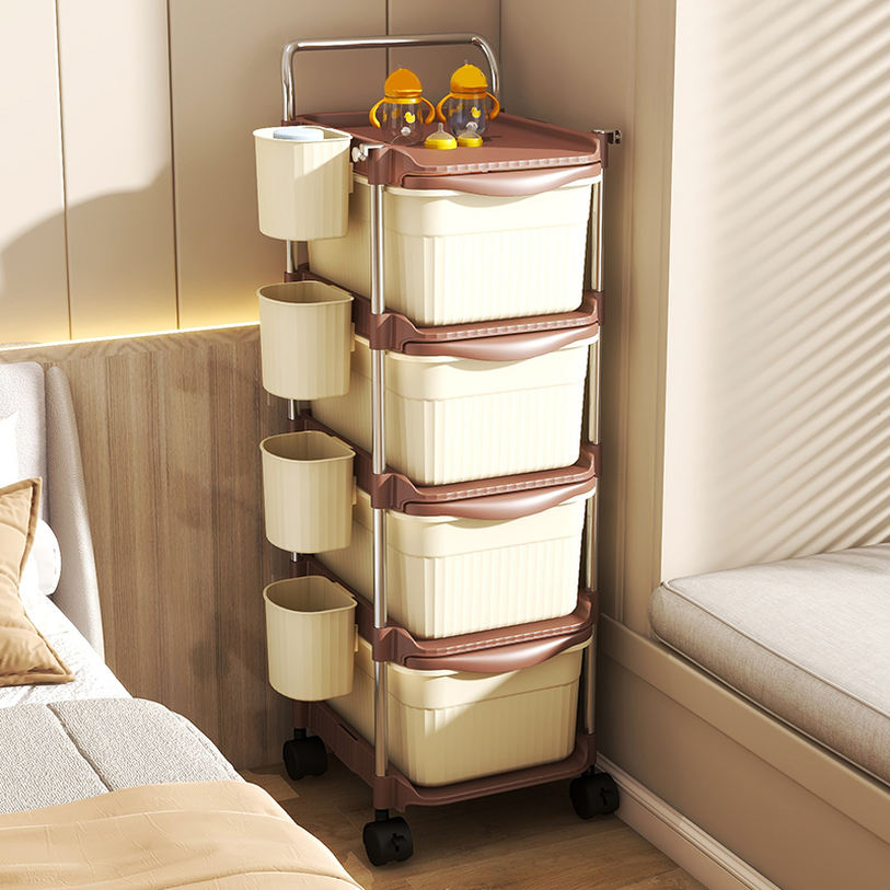 メイン素材：プラスチック★「サイズ」（cm）4段（4層）：幅31×奥行39×高さ80cm ※定規で測っているため、サイズは多少の誤差がございます。予めで了承ください。★「分類収納」スペースを合理的に利用するのに役立ちます。引き出し収納は清潔...