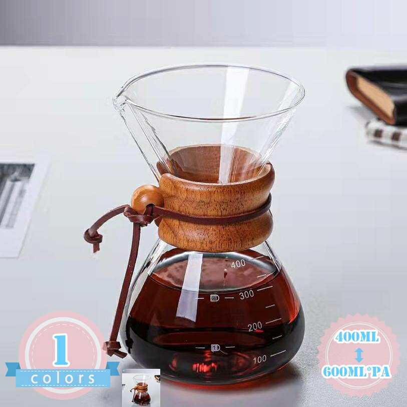 メイン素材：ガラス【容量*セット内容】コーヒーポット：400ml 600ml 600ml*H 800ml コーヒーポット+フィルター：400ml*A 600ml*A 600ml*HA 800ml*A ※写真に合わせて選んでください。【汎用性...