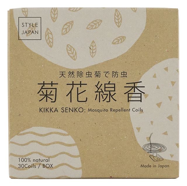 【原材料】除虫草、薄荷(北海道)、除虫菊末(北海道、中国)、白樺木粉(北海道)、タブ粉、でん粉天然除虫菊・国産和種ハッカを使用した虫よけ線香　赤ちゃんやペットのいる部屋でも安心して使用できる■着色料・防腐剤・殺虫剤不使用■線香立て具1枚入■...