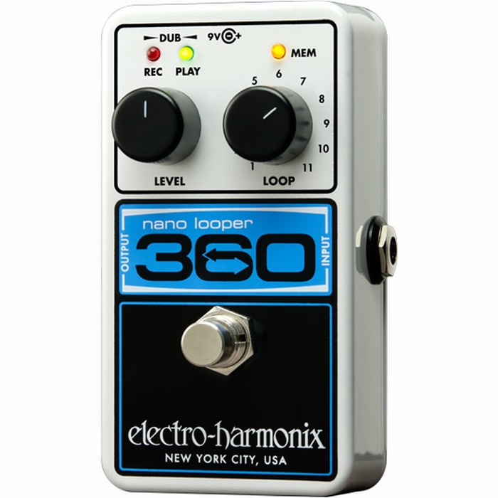 NANO LOOPER 360はコンパクトかつ手頃なペダル・ルーパーです。360秒のループレコーディングタイムを持ち、11トラックのループ設定・保存が可能です。 ・360秒＝6分のループレコーディングタイムを11トラックに分割して設定、保存...