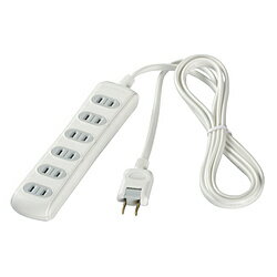 本体サイズ(高さ×幅×奥行)約22×200×42mm本体重量約200g長さ1.0m口数6個口スイッチタイプスイッチ無シャッター有プラグ/差込口形状プラグ形状：2ピン差し込み口形状：2ピン仕様1定格容量 AC125V、15A、合計1500Wま...