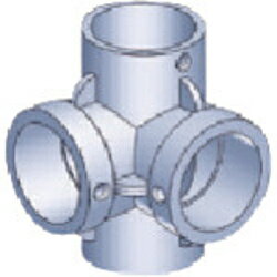 ■市販されている単管パイプ（外径25.4mm）をつなぐ、ジョイント金具です。■棚やテーブル、ラックなどの骨組みとして最適です。【仕様】・単管パイプ(外径25.4mm)用・コーナーL継ぎ・タイプ：中間コーナーK継ぎ・寸法(mm)：61×33×...