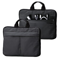 周辺機器をまとめて収納できる!持ち運びに便利なハンドル付きインナーバッグ。■周辺機器をまとめて収納できるハンドル付きインナーバッグです。■ACアダプタやマウスなどのかさばるガジェットを収納できるフロントポケットがついています。■背面には、ケ...