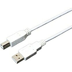 パソコンとプリンターやHDDをつなぐUSB2.0スリムケーブル。〔USB2.0規格の最大転送速度480Mbpsの高速データ通信対応・1.5m/白〕■ パソコン（Aタイプオス）とプリンターやHDDなどの周辺機器（Bタイプオス）をつなぐことがで...