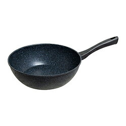 軽くて丈夫内面ダイヤモンドマーブルコーティング■サイズ： 288x470x130mm■材質： 本体＝アルミダイキャスト　内面＝人工ダイヤモンド配合マーブル塗装　ハンドル＝フェノール樹脂軽くて丈夫なダイヤモンドマーブルコーティングの炒め鍋。ガ...