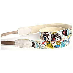 ストラップ全面にポップなイラストを用いたカメラ用ストラップ■ストラップにあしらわれたポップなイラストが特徴のカメラストラップストラップ全面にポップなイラストを用いたカメラ用ストラップ