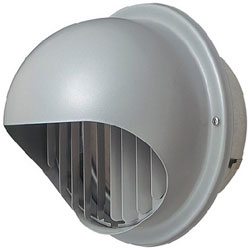 ・耐蝕性ステンレス（SUS304）・抜け止め金具付（スプリング式）・雨水侵入低減構造・粉体塗装仕上げ（フード部）・フード着脱可能・適用パイプ：φ150mmダクト用換気扇などをダクト配管して給気・排気をする場合に屋外側のダクト先端に取付けて使...