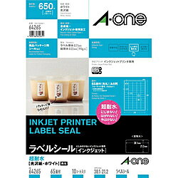 ■インクジェットプリンタで印刷した文字や写真が水に濡れてもにじまず、また超耐水紙なので紙の表面が破けません。■冷蔵庫から取り出したガラス瓶などの結露でラベルシールがはがれません。■ツヤツヤとした光沢感のある印刷面です。【製品仕様】■色：白■...