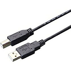 パソコンとプリンターやHDDをつなぐUSB2.0スリムケーブル。〔USB2.0規格の最大転送速度480Mbpsの高速データ通信対応・1.5m/黒〕■ パソコン（Aタイプオス）とプリンターやHDDなどの周辺機器（Bタイプオス）をつなぐことがで...