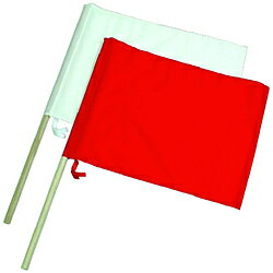 ■遠くからでも確認しやすい赤白の合図旗です。【用途】・工事現場で一般車の誘導に。【仕様】・色： 赤/白・旗サイズ（mm）横×縦： 450×340・棒サイズ（mm）径×長さ： 16.5×600・表示内容： 無地・横（mm）： 450・縦（mm...