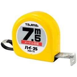 ■スピーディな測定ができる、スタンダードタイプです。■0点補正移動爪です。■ショックアブソーバー付です。【用途】・長さ測定用【仕様】・テープ長さ（m）： 7.5・テープ幅（mm）： 25・水平保持（m）： 2.4・目盛仕様： メ－トル目盛、...