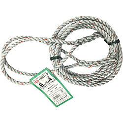 ■ワイヤのようにサビないため、荷物を汚しません。【用途】・荷物の固定、結束、引張り作業に。【仕様】・色： グレー・線径（mm）： 9・長さ（m）： 4・両端アイ加工： 折り径： 約20cm、編込み回数： 4回ワイヤのようにサビないため、荷物...