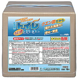■酸性タイプのトイレクリーナーです。■有機酸のクエン酸で洗浄力と安全性が高く消臭効果もあります。【用途】・便器・タイルの洗浄、除菌・消臭。・便器・タイルの洗浄・除菌・消臭に。【仕様】・容量（L）： 18・標準希釈倍率： 便器・原液、その他5...