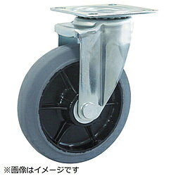 ■車輪にエラストマー(キャスター径50～75mm)、グレーゴム(キャスター径100～150mm)を使用しているので床面への走行痕が発生しにくくなっています。■走行性、耐荷重性を備えた標準的な軽・中量荷重用キャスターです。運搬台車やロールボッ...