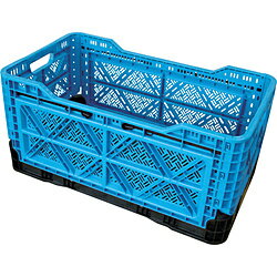 ■耐久性と効率、互換性と汎用性を重視し設計開発された折りたたみメッシュコンテナです。■折りたたんだ場合、組み立て時の約1／4のスペースです。【仕様】・容量（L）： 59・色： ブルー・外形寸法（mm）間口： 595・外形寸法（mm）奥行： ...