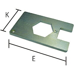 ■締め付け用の専用工具で簡易点検も出来ます。【用途】・ロータリーアイボルトの締め付け・点検用に。【仕様】・寸法（mm）E： 90・寸法（mm）K： 56.5・適合機種： RE-30・マーテック　ロータリーアイボルト締付け・点検冶具RE－30...