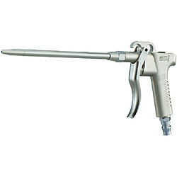 ■引金の長さを長くすることによって女性も力を加えずに引金が引きやすくなりました。【用途】・一般生産工場、食品工場でのダスト作業に。【仕様】・ノズル長（mm）： 200・ノズル口径（mm）： 3・ノズル取付口： G1/8・エア取付口： G1/...