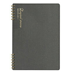 ●サイズ：B5／ヨコ182×タテ257×厚5mm●本文：上質紙・75g／　・ロジカル方眼6mm罫・50枚●表紙：クラフトボール紙●製本：Wリング式●本体重量：220g罫線幅(mm)6mm(B罫)罫線タイプドット方眼罫線枚数50枚仕様1グリー...