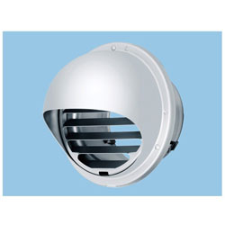 ■材質：アルミニウム　t：1.0mm■表面仕上げ：無着色　アルマイト加工■ねじ止め用カウンターパンチ穴（半抜き穴）付※本品は換気以外の目的には使用しないでください。（下水の通気用途など）本体サイズ（高さ×幅×奥行）φ100用システム換気部材。