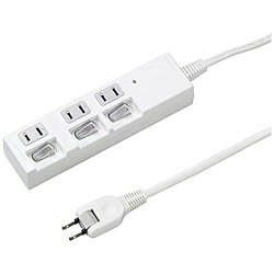 ●コードを抜かずに電源をON/OFFできる、節電に便利な個別スイッチ付きです。●合計使用容量が1500Wを超えた状態で使用を継続すると内蔵のブレーカーが作動し、電源が切れます。●プラグはホコリや湿気によって発生するトラッキング火災を予防する...