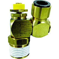 ■三次元でのチューブ取り出しができます。■本体が金属製です。【仕様】・接続口径： R3/8・適合チューブ外径D（mm）： 12・使用流体： 圧縮空気・使用温度範囲： -5～60℃（凍結なきこと）・使用圧力： 0.05～0.7MPa・メーター...