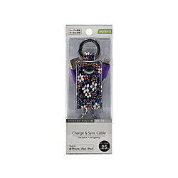 【スマホ用 充電器・ケーブル/スマホ用】 充電・通信ケーブル/ライトニングケーブル（ライトニング ⇔ USB-A / MFI認証） JCB-L10-12 絵柄付きに同絵柄のキーホルダー付き　ケーブルすっきり、紛失防止ケーブル長約25cm (...