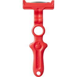 湾曲ギザ刃がトマトにフィット！■トマトカーブにフィット「湾曲＆出っ刃構造」■軽い力で削れる「指掛けリング方式」■食材にフィット「波型ネック」仕様1耐熱温度：120℃湾曲ギザ刃がトマトにフィット！