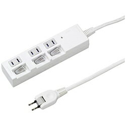 ●コードを抜かずに電源をON/OFFできる、節電に便利な個別スイッチ付きです。●合計使用容量が1500Wを超えた状態で使用を継続すると内蔵のブレーカーが作動し、電源が切れます。●プラグはホコリや湿気によって発生するトラッキング火災を予防する...