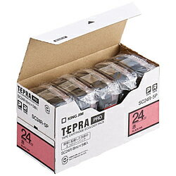 ■色：赤・黒文字■テープ幅：24mm■セット内容：「テプラ」PRO用カラーラベル（赤） 24mm幅テープ×5対応ブランド名テプラPRO長さ8m/1本「テプラ」PRO用カラーラベル（赤） 24mm幅テープが5個入ったエコパック。