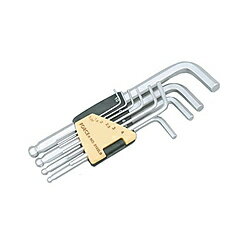 こちらの商品はご購入後の返品をお受けいたしておりません。対応機種、サイズ、種類等、再度お確かめの上お求めください。●これだけあれば便利！●ボールポイント付き六角レンチ10サイズセット。●使いやすいL型ロングタイプ。●ベルトフックが付いた収納...