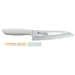 ■ダイアモンドで切る。■刃先にダイアモンド多量に含有切味が長く持続します。ダイヤモンドシャープナー付き・サイズ： （包丁）全長295mm・刃渡り160mm　（シャープナー）130×20×15mm（研ぎ台）全長110×幅33×高14mm・材質...