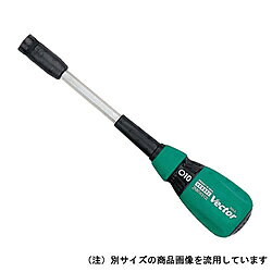 ■六角ボルト・ナットを締めるソケットタイプです。■力がよく伝わる大径グリップを採用しました。■レンチがかけられる六角軸仕様です。【用途】・六角ボルト・ナット締め作業【仕様】・軸長（mm）： 125・全長（mm）： 211・対辺（mm）： 1...