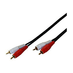 CD/MDデッキ等のステレオ音声をアンプ・パソコン等に接続して再生する場合に利用します。形状RCA（ピンプラグ）　-　RCA（ピンプラグ）CD/MDデッキ等のステレオ音声をアンプ・パソコン等に接続して再生する場合に利用します。