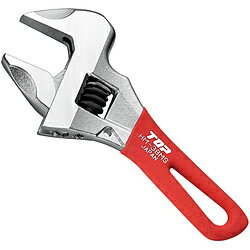 ●ガタ無しウォーム搭載。バックラッシュ（ガタ）をカット。ボルト・ナットを傷つけませんショートワークワイド(ガタ無しモンキレンチ)●元祖 ガタ無しウォーム搭載●水廻りの作業や屋内作業、建築金具の締め付けに●ワイドな口開き●安全ひも用穴付●指か...