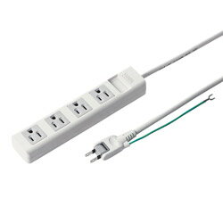 マグネット付き、2Pスイングプラグの電源タップ。3P・4個口・5m。■裏面にマグネットが付いているので、スチール机などに仮固定することができます。■保護被覆付きで、断線しにくい丈夫なコードを使用しています。■差込口にユリア樹脂材を使用し、熱...