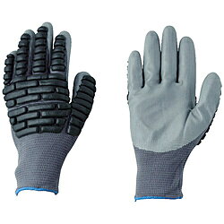 ■打撃・挟み込みによる手の甲への衝撃を緩和します。■独立行政法人労働安全衛生総合研究所との共同開発製品です。【用途】・物流の台車運搬。・建築。・採掘作業。【仕様】・色： グレー/ブラック・サイズ： L・ゲージ数： 13・全長（cm）： 25...