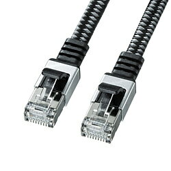 フラット＆メッシュケーブル、メタルコネクタで断線・衝撃に強い、10Gビットイーサネット対応のCAT6AフラットメッシュLANケーブル。「カテゴリ6AメッシュフラットLANケーブル」■エンハンスドカテゴリ5の5.0倍、カテゴリ6の2.0倍の伝...