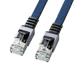 フラット＆メッシュケーブル、メタルコネクタで断線・衝撃に強い、10Gビットイーサネット対応のCAT6AフラットメッシュLANケーブル。「カテゴリ6AメッシュフラットLANケーブル」■エンハンスドカテゴリ5の5.0倍、カテゴリ6の2.0倍の伝...